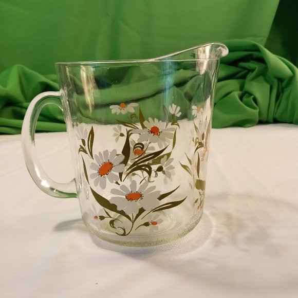 Dining | Vintage Pitcher With Daisies | Poshmark